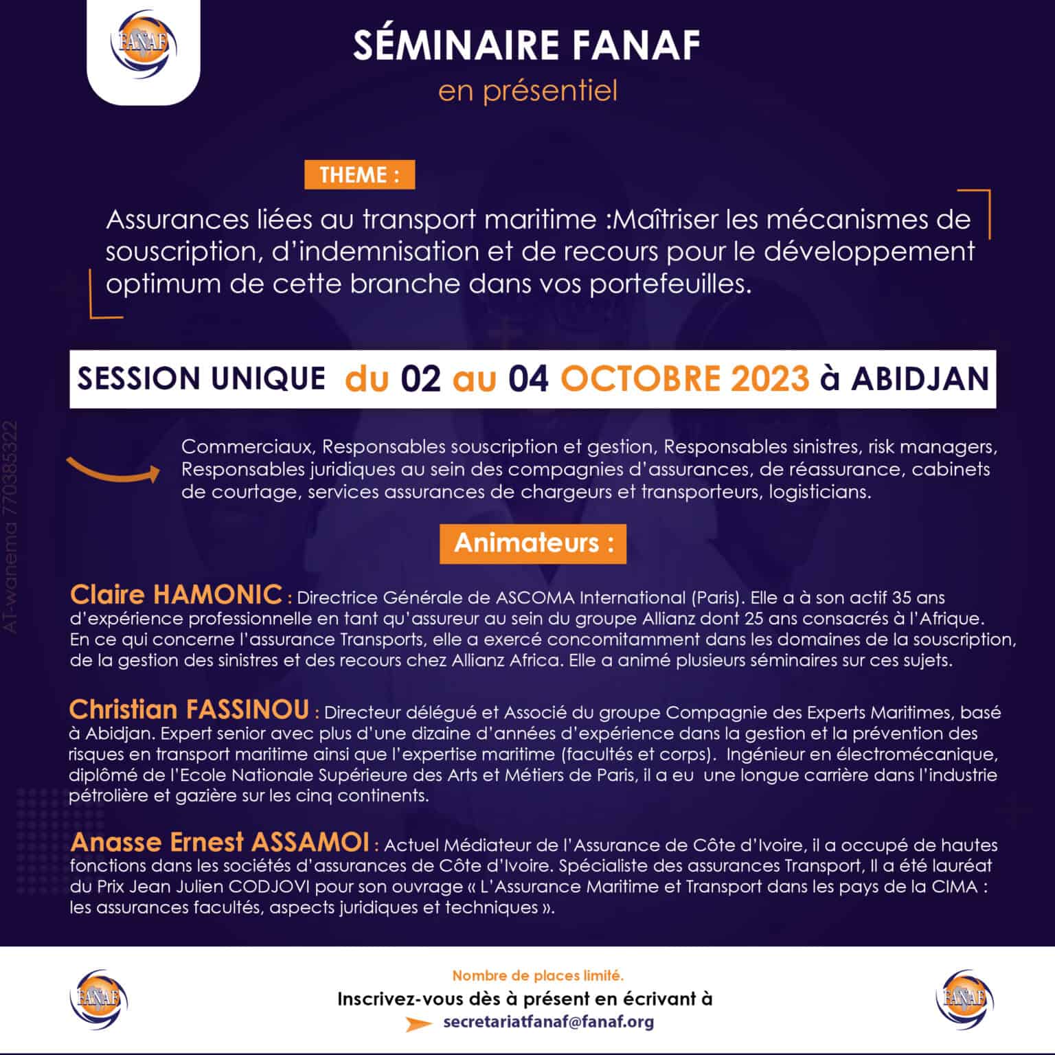 Events - FANAF - Federation des Societes d'Assurances de Droit National ...