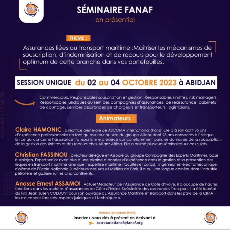 Events - FANAF - Federation des Societes d'Assurances de Droit National ...
